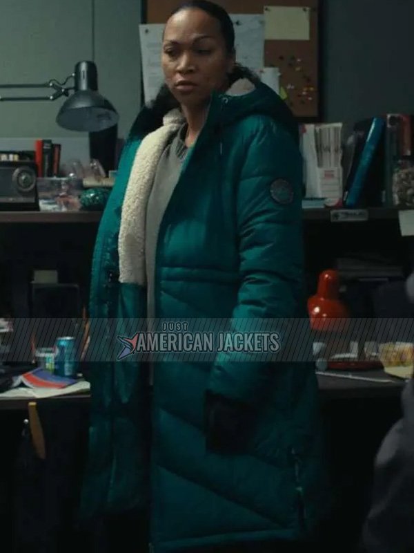Evangeline Navarro True Detective S04 Puffer Hooded Coat Evangeline Navarro True Detective S04 Puffer Hooded Coat